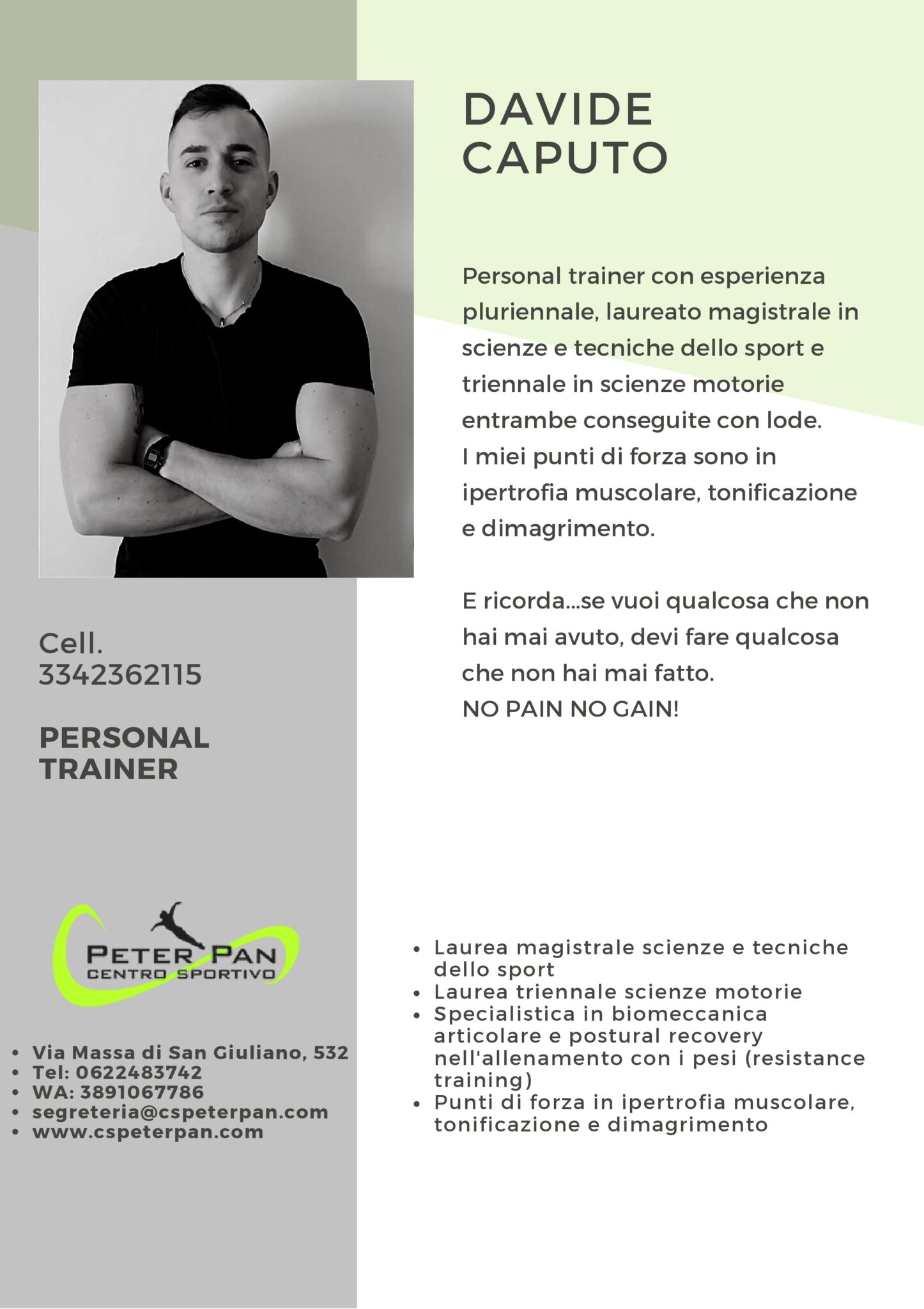 Personal Trainer – Centro Sportivo Peter Pan